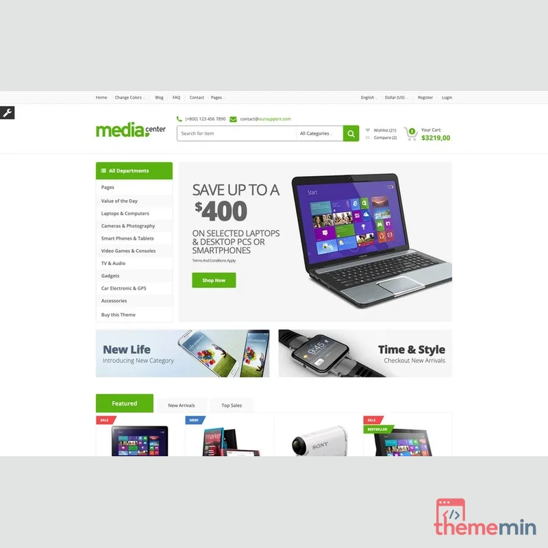 Download Media Center - Electronic eCommerce HTML Template